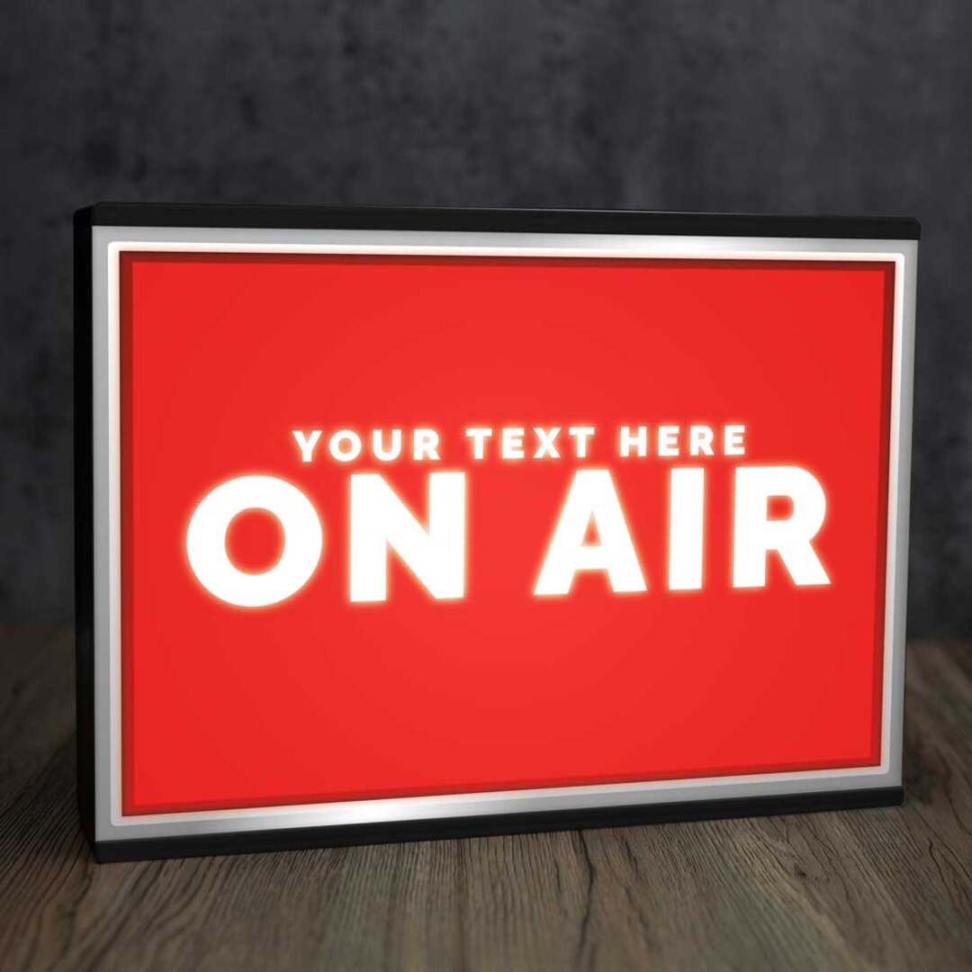 Personalised Light Box Room Sign XL on Air A4 Landscape Battery or USB ...