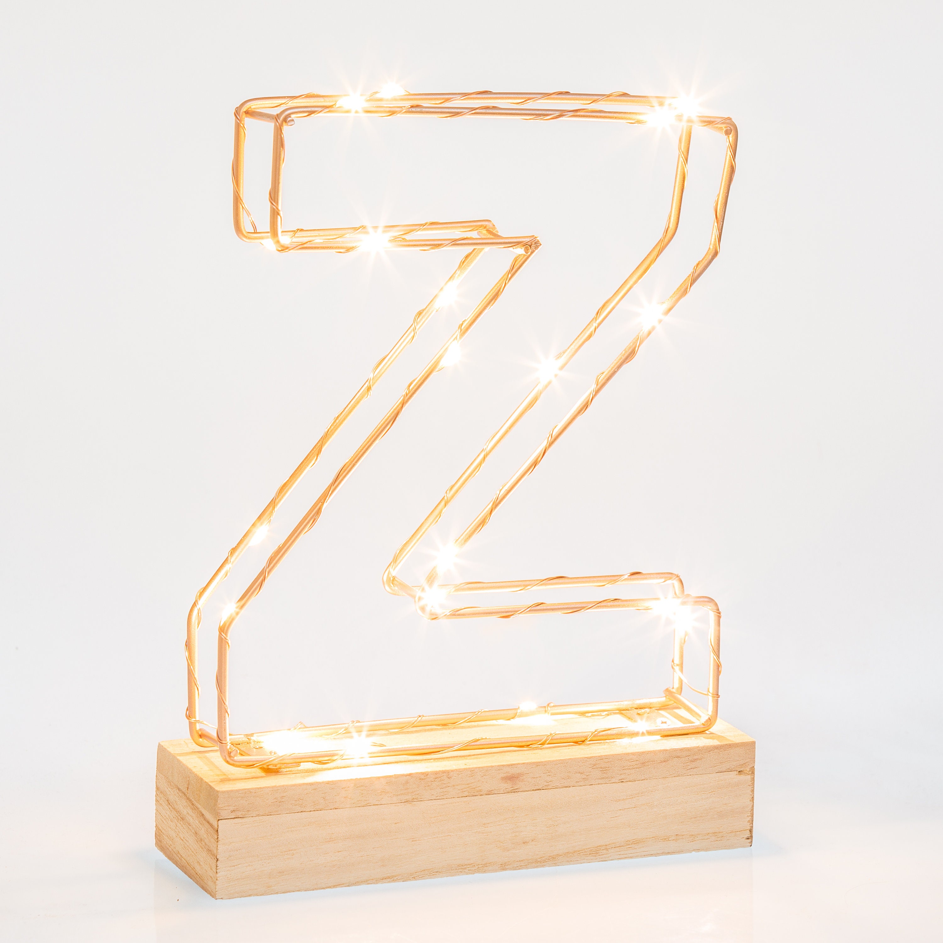 Light up Letter Z Custom Name Copper Light up Letter Z - Etsy UK