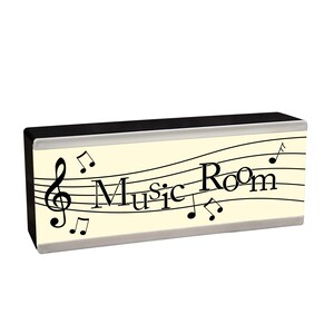 Light up Room Sign Music Room - Illuminated LED Portable & Wall Hanging ...