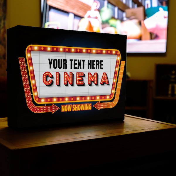 Light up Cinema Sign - Etsy