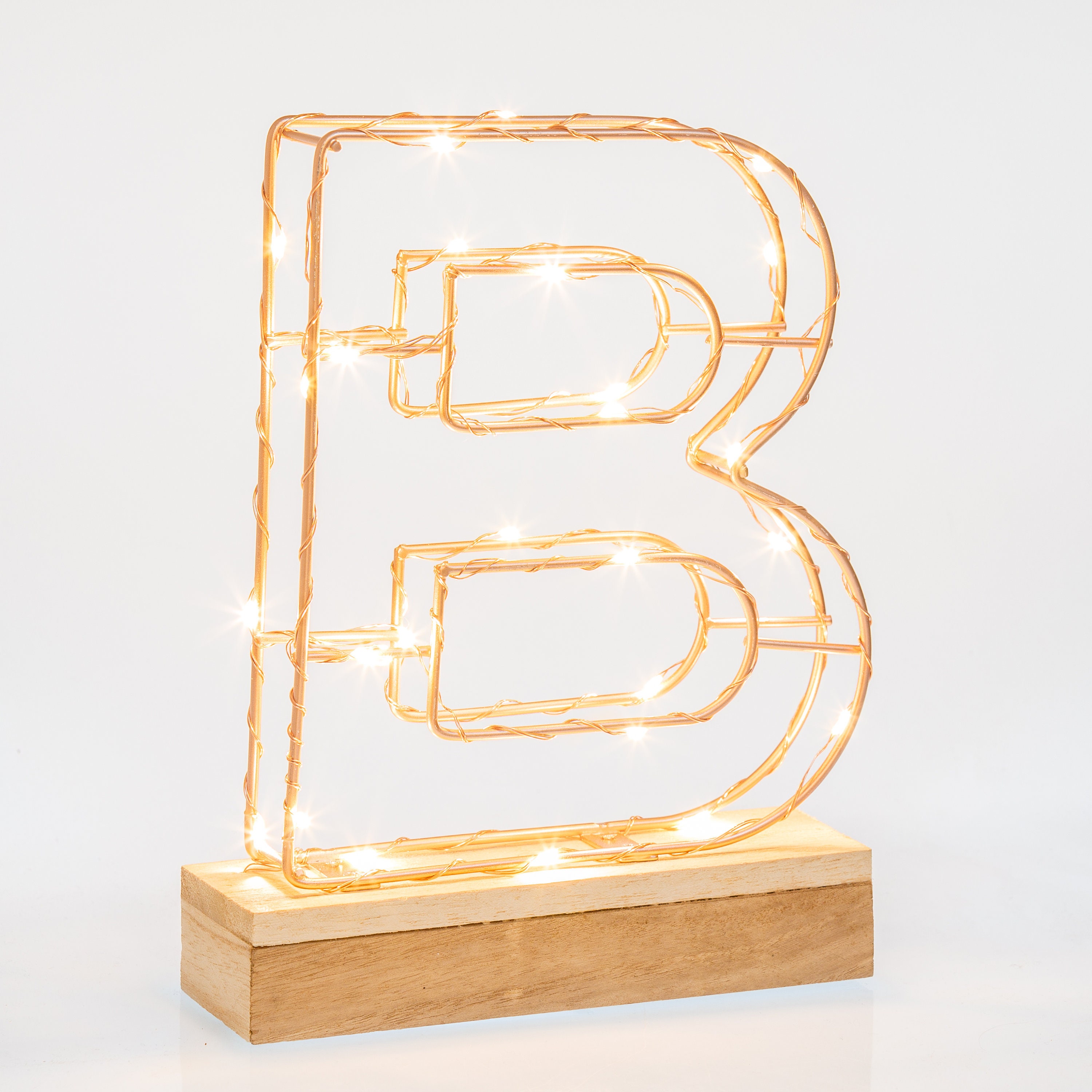 Light up Letter B Custom Name Copper Light up Letter B - Etsy