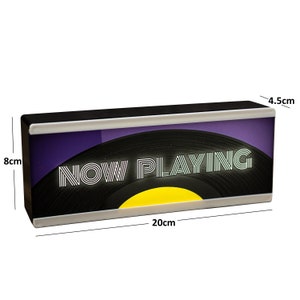 Light up Vinyl Now Playing Sign LED Portable & Wall Hanging for Vinyl ...