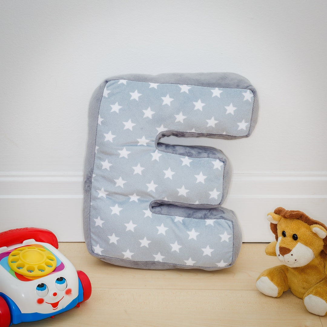 Letter E Cushion | Star Design, Nursery Decor - Etsy