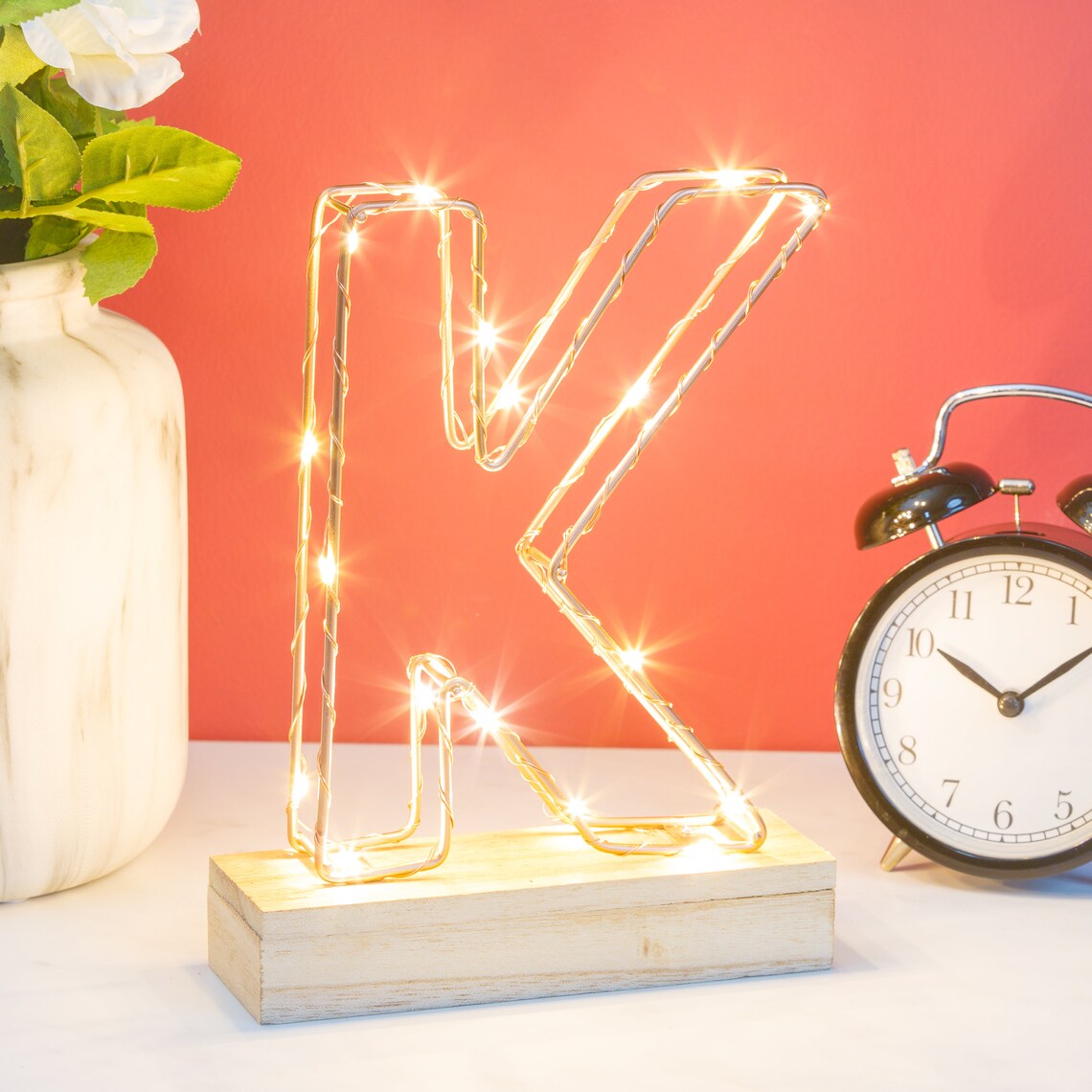 Light up Letter K Custom Name Copper Light up Letter K - Etsy