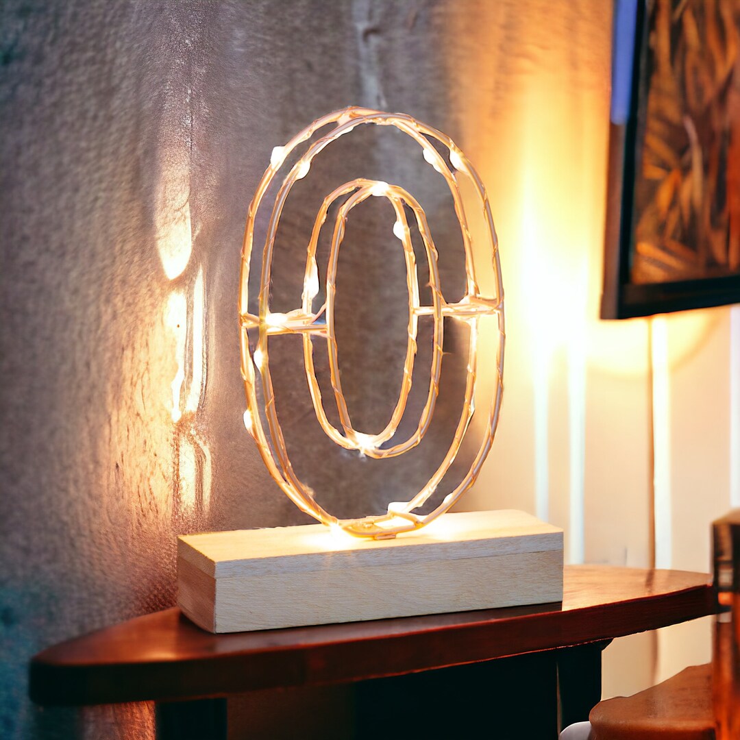 Light up Letter O | Custom Name Copper Light up Letter | Bedroom Living ...
