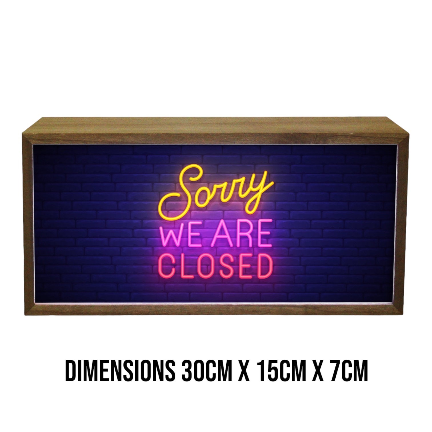Light Box Sorry We Are Closed Neon |illuminated Neon Effect LED Room ...