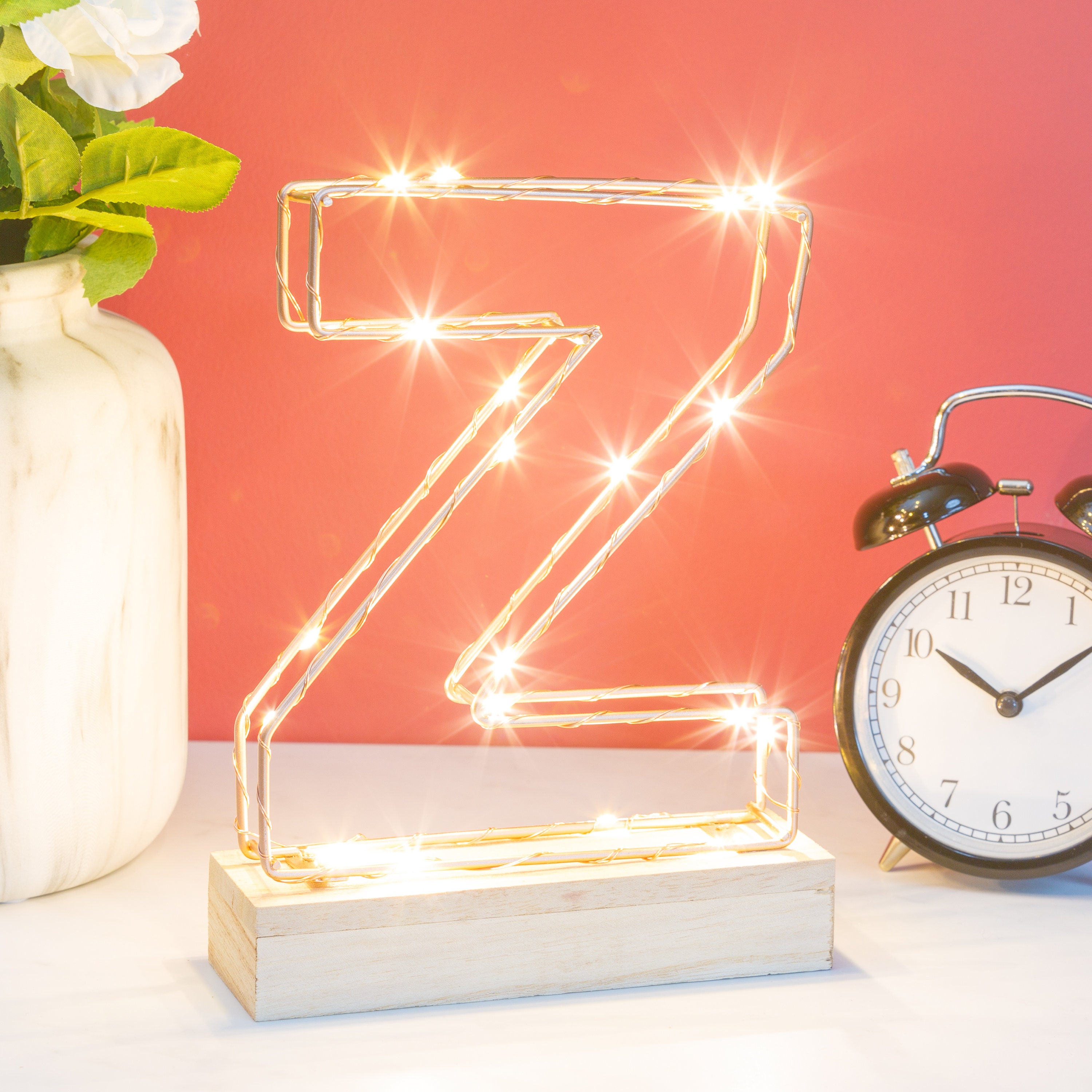 Light up Letter Z Custom Name Copper Light up Letter Z - Etsy UK