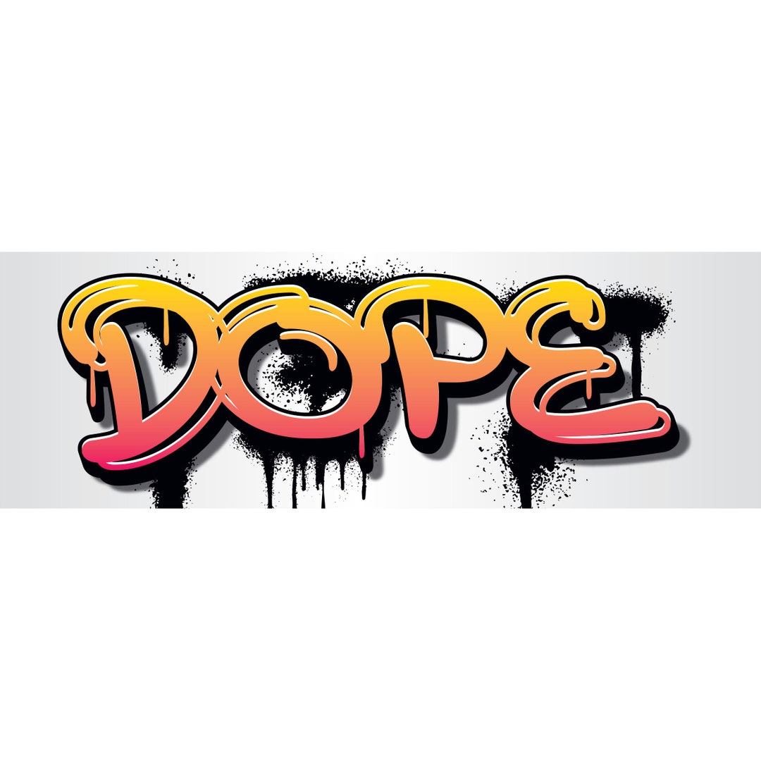 Graffiti Style Light Dope Sign Insert Only - Etsy