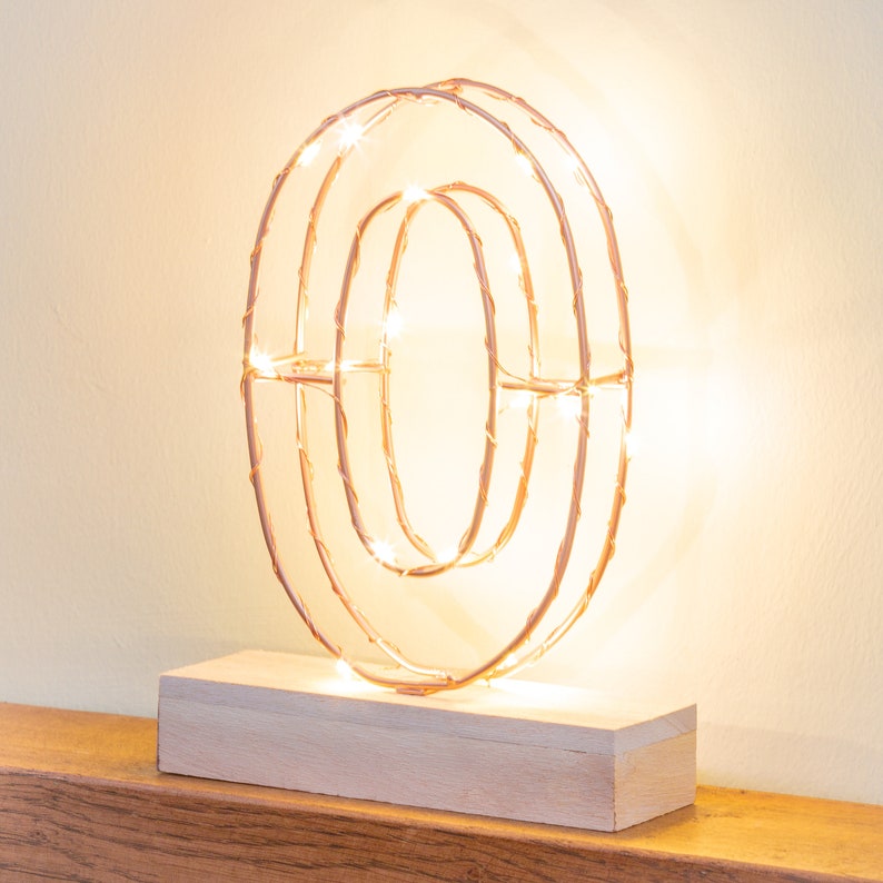 Light up Letter O Custom Name Copper Light up Letter O - Etsy
