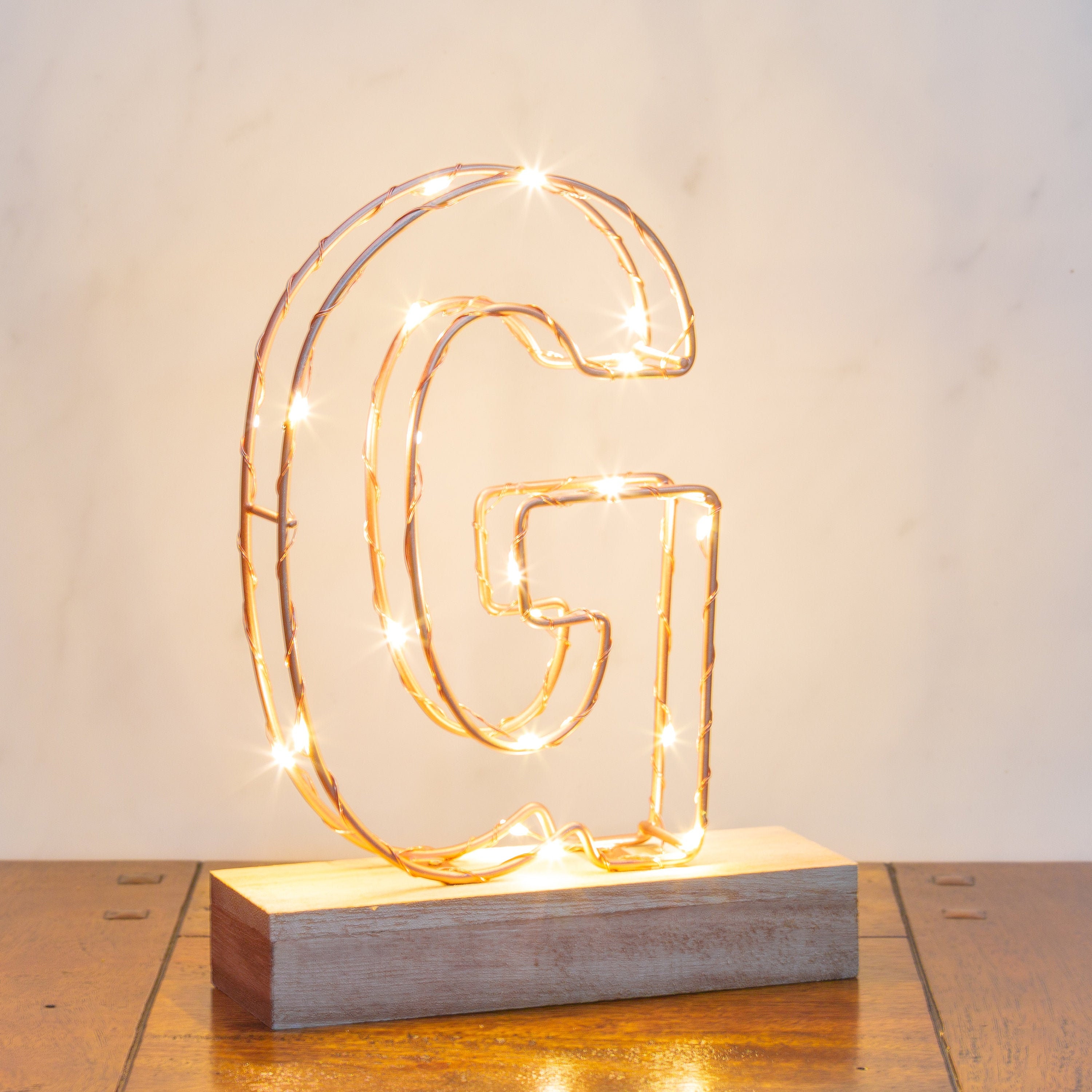 Light up Letter G Custom Name Copper Light up Letter - Etsy