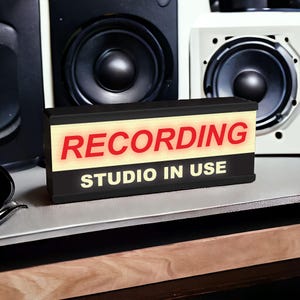 Light up Recording Studio in Use Sign - Illuminated Music Entertainment ...