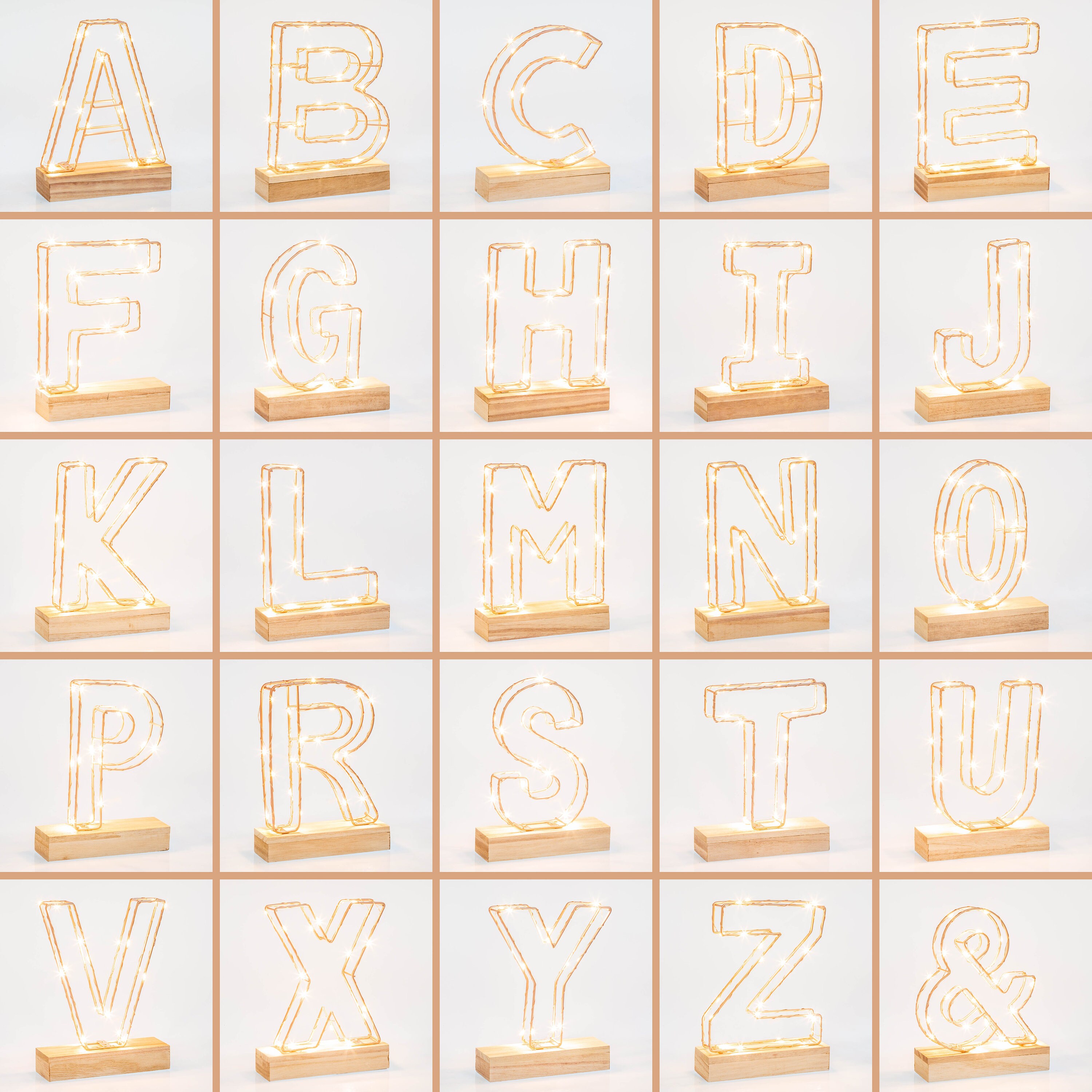 Light up Letter L Custom Name Copper Light up Letter L - Etsy UK