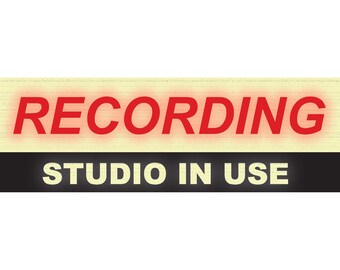 Recording Studio in Use Lightbox Sign, Retro Style Music Studio Signage ...