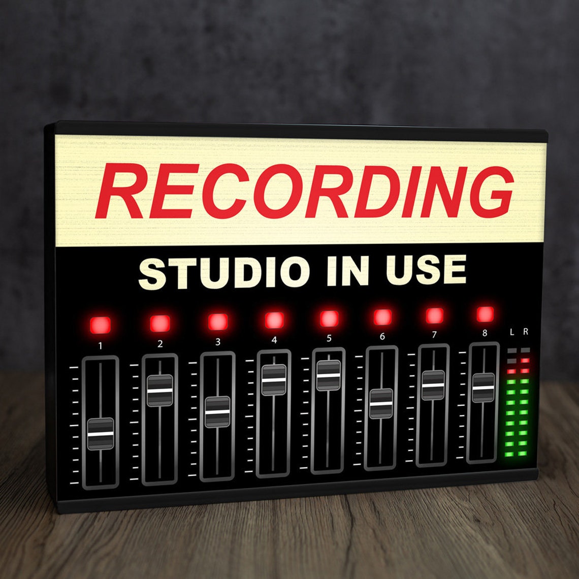 Personalite - Light Box Room Sign XL Recording Studio in Use | A4 ...