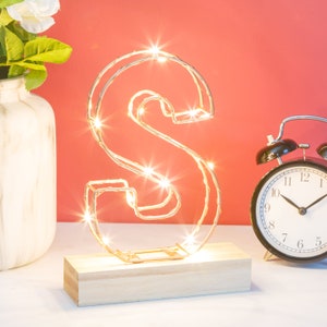 Light up Letter S | Custom Name Copper Light up Letter | Bedroom Living ...