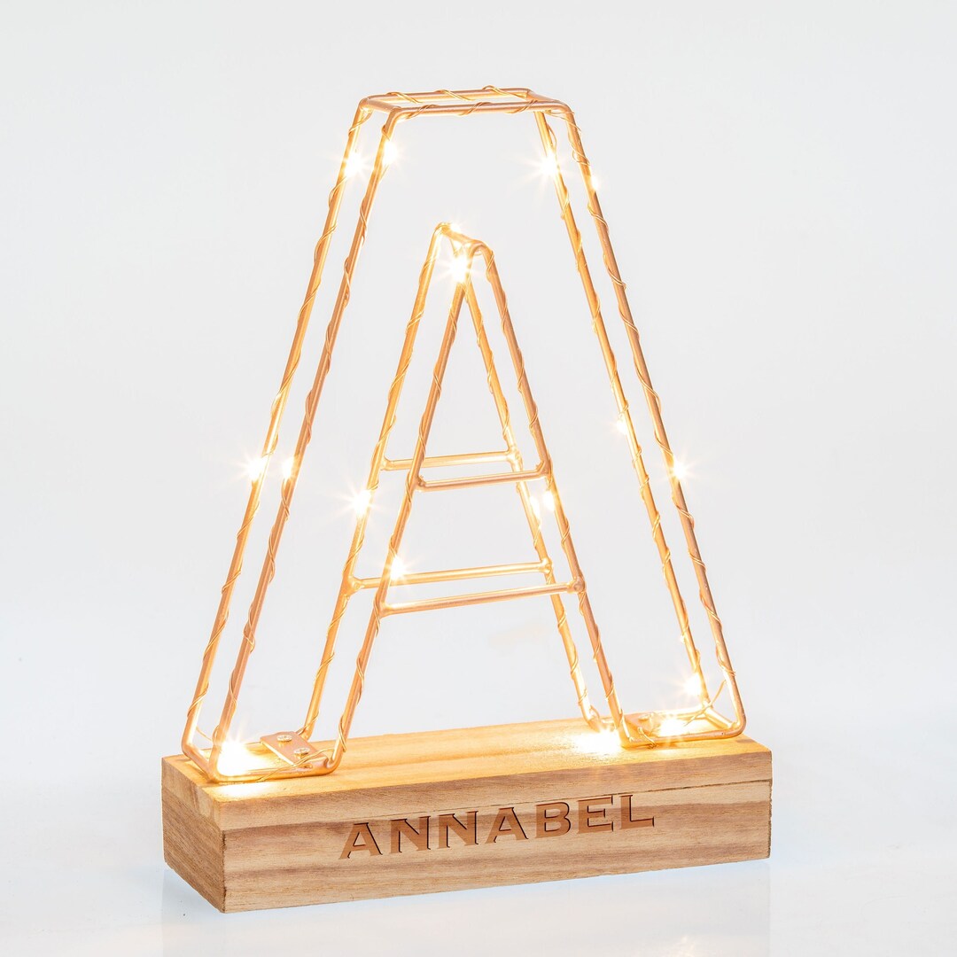 Personalised Light up Letter Light A Custom Name Copper - Etsy UK