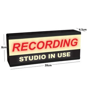 Light up Recording Studio in Use Sign - Illuminated Music Entertainment ...