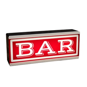 Light up BAR Sign Illuminated Bar Sign Light Box Man Cave Décor Light ...