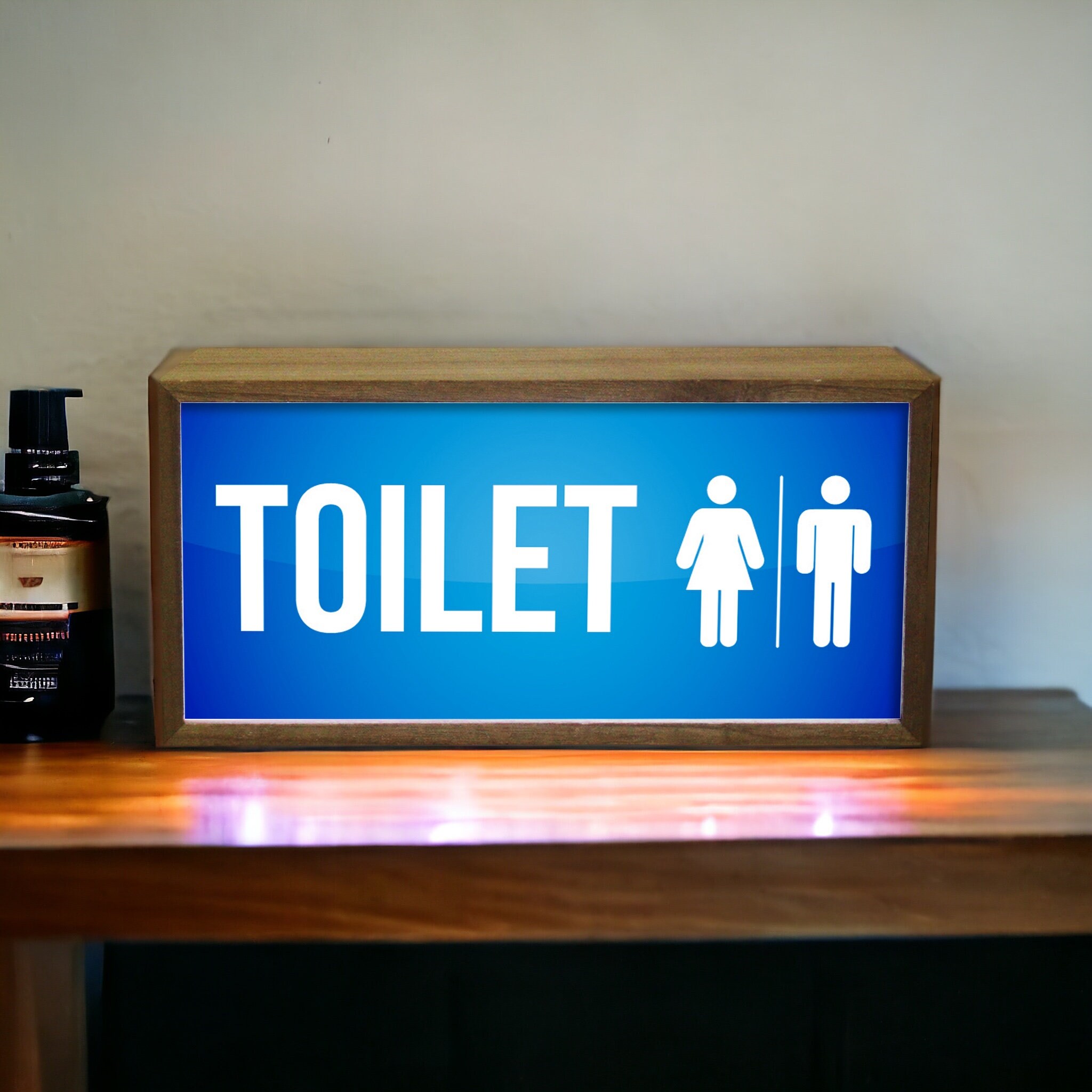 Illuminated LED Restroom Sign | Battery or USB Powered - Etsy