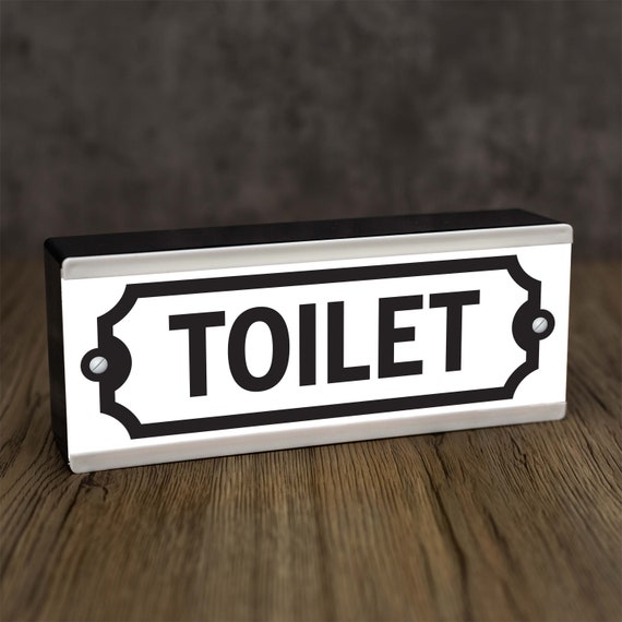 Light up Toilet Sign Illuminated LED Bathroom Toilet Light - Etsy UK