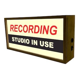Light Box Recording Studio in Use | Illuminated LED Sign | Retro Sound ...