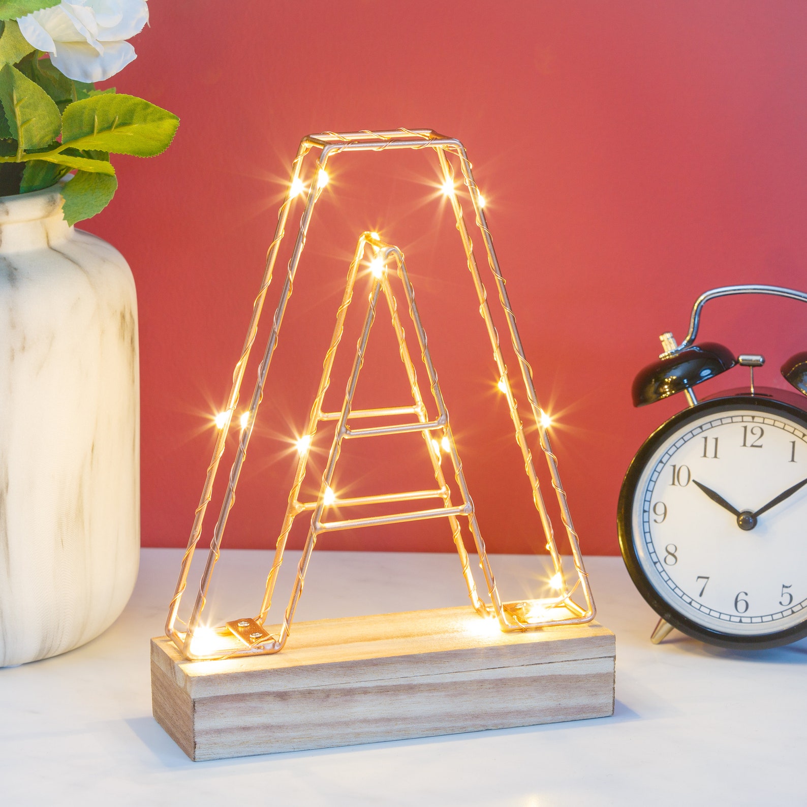 Light up Letter A Custom Name Copper Light up Letter - Etsy UK