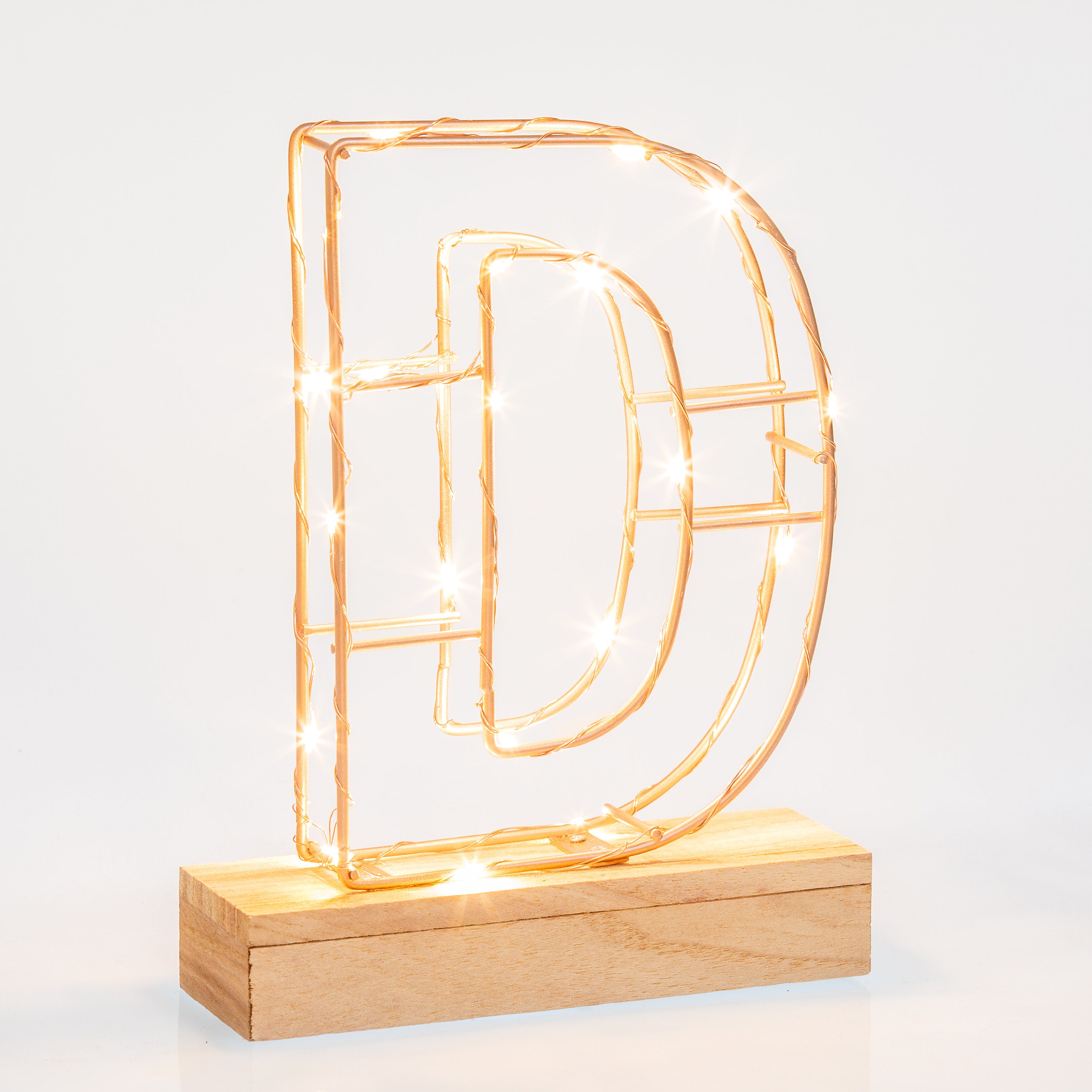 Light up Letter D Custom Name Copper Light up Letter - Etsy