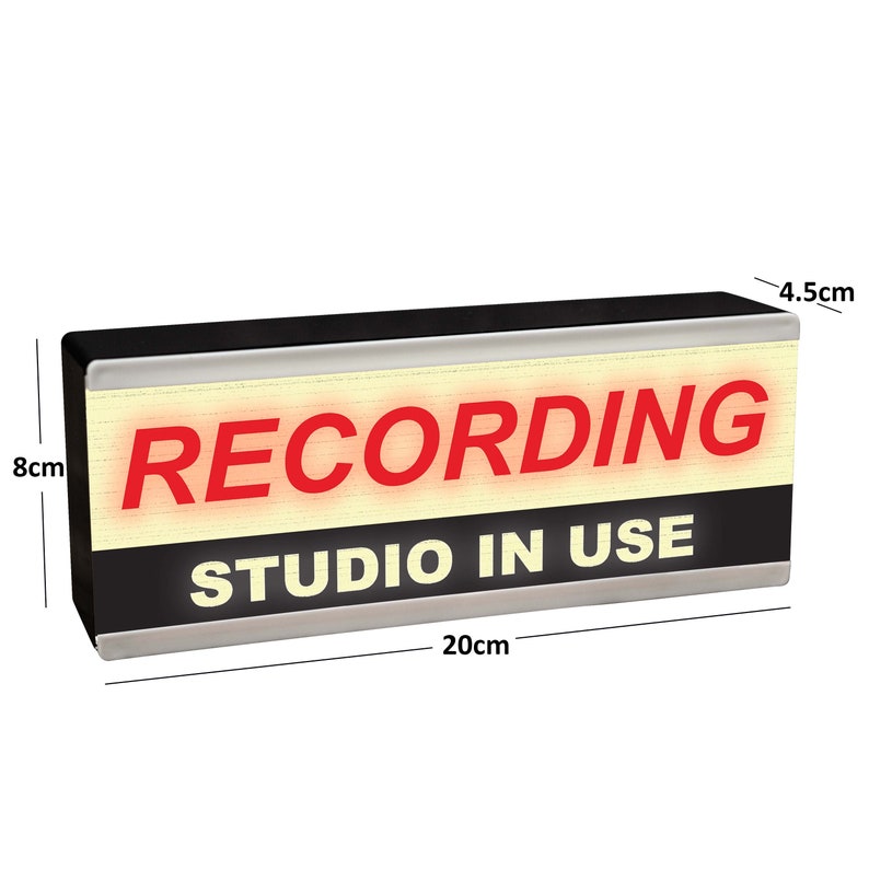 Light up Recording Studio in Use Sign Illuminated Music Film - Etsy