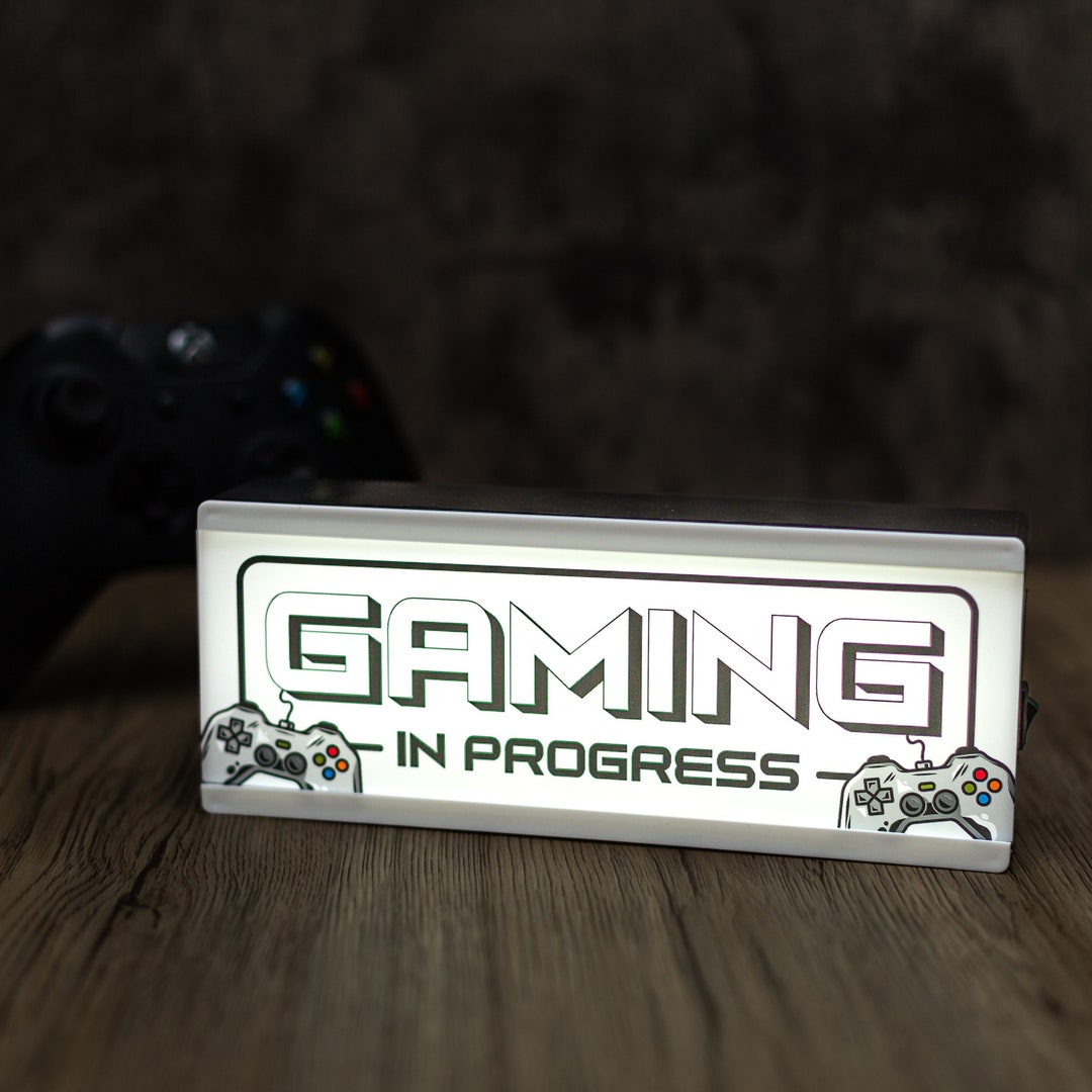 Light up Gaming Sign - Illuminated LED Gaming Room Light - Play Room ...