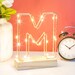 Light up Letter M | Custom Name Copper Light up Letter | Bedroom Living ...