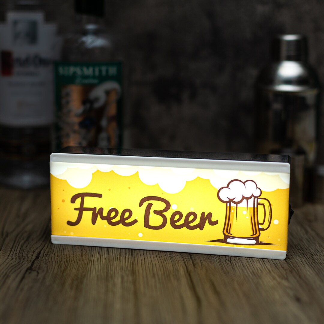 Free Beer Light up Sign – LED Man Cave Bar Decor - Etsy
