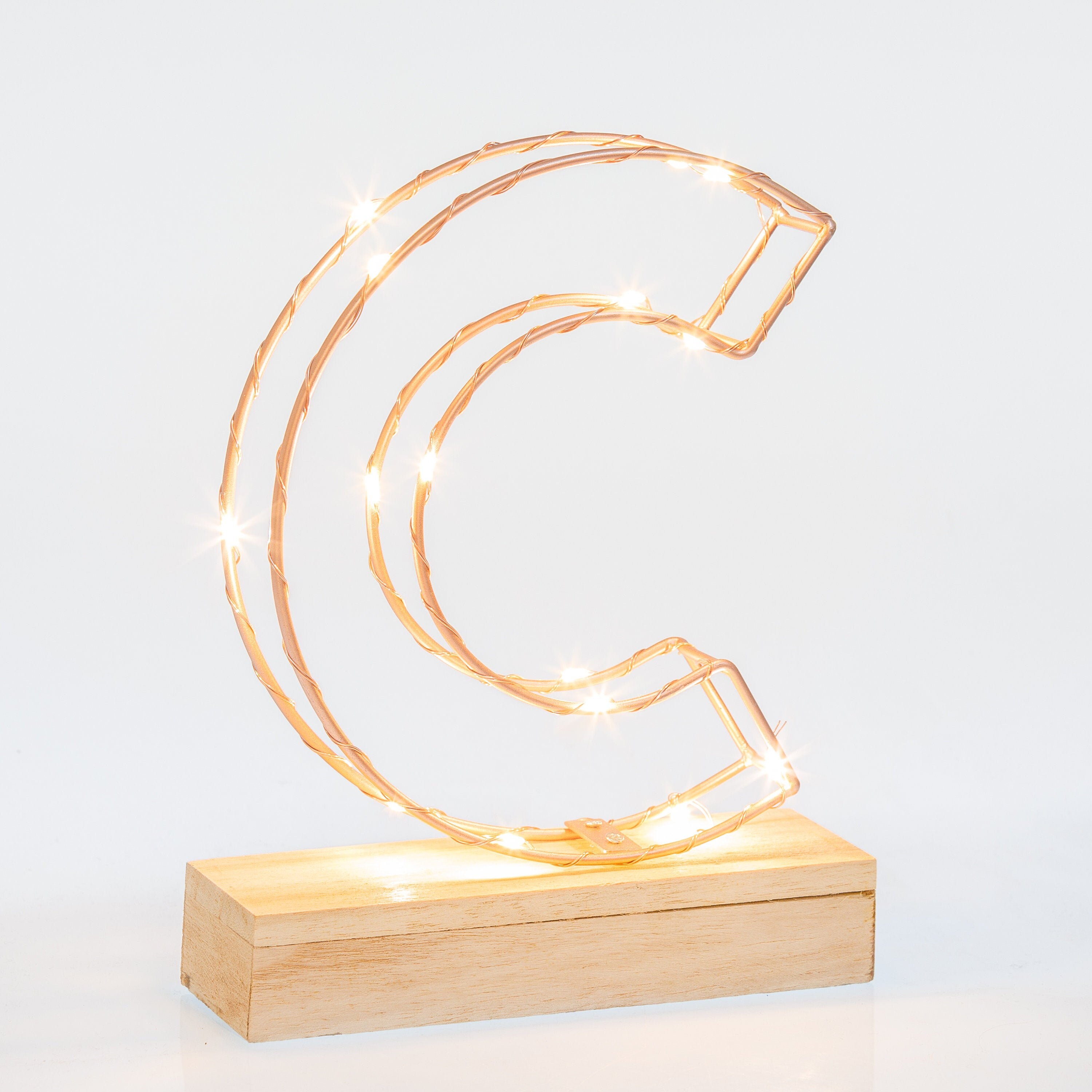 Light up Letter C Custom Name Copper Light up Letter C - Etsy