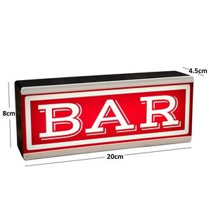 Light up BAR Sign Illuminated Bar Sign Light Box Man Cave Décor Light ...