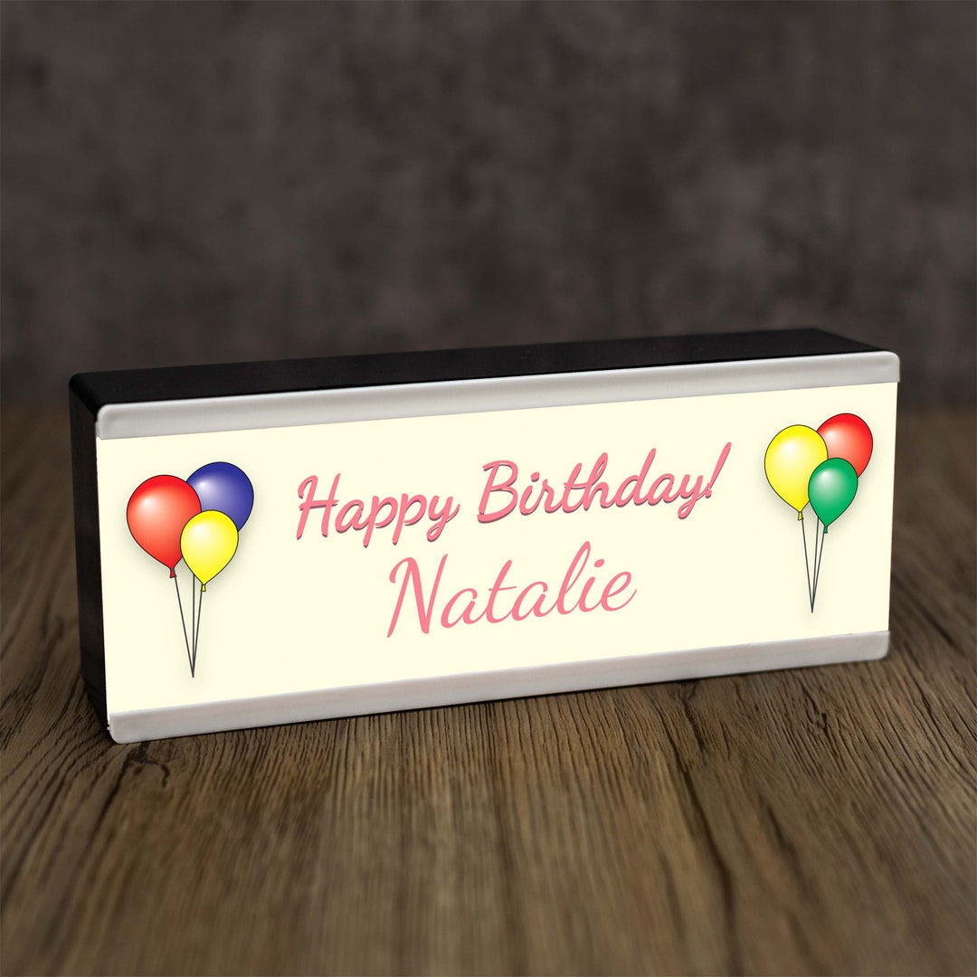 Personalised Room Light Happy Birthday LED Party Celebration - Etsy