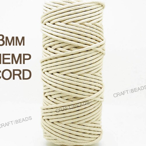 3MM Natural Polished Hemp Twine Craft Rope Macrame Cord 100lbs - Etsy