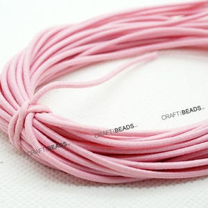4MM Nylon Coated Round Elastic Cord Stretch Stretchable Beading Mala ...