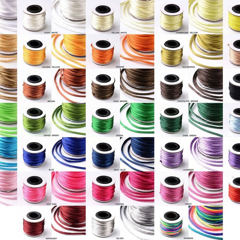 Rattail Nylon Satin Cord - Etsy