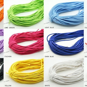 4MM Nylon Coated Round Elastic Cord Stretch Stretchable Beading Mala ...