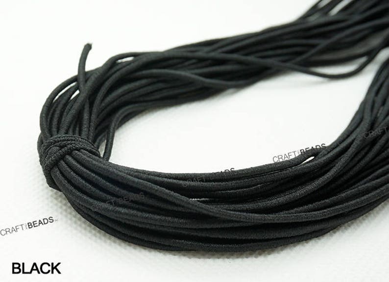 1MM Nylon Coated Round Elastic Cord Stretch Stretchable - Etsy