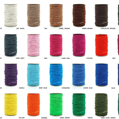 4MM Nylon Coated Round Elastic Cord Stretch Stretchable - Etsy