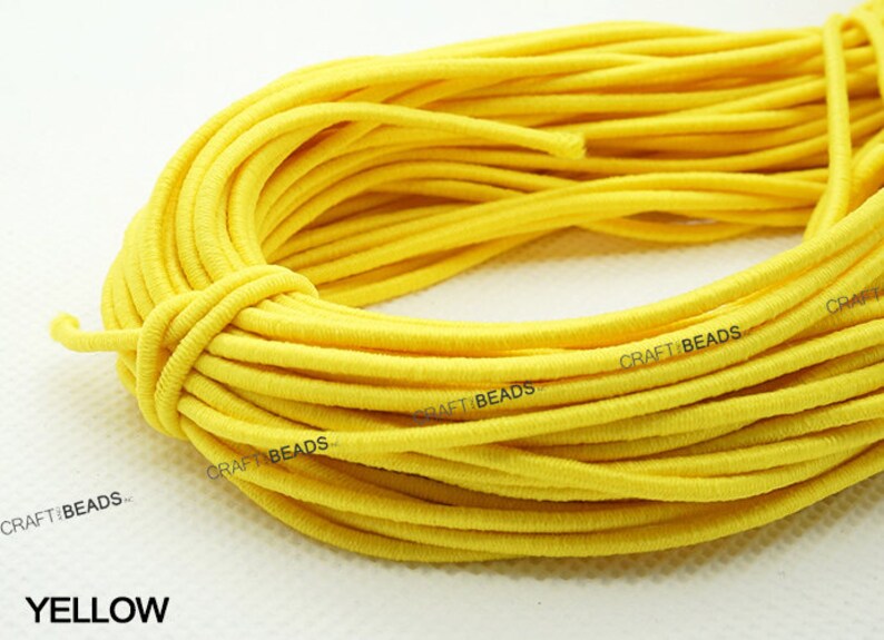 1MM Nylon Coated Round Elastic Cord Stretch Stretchable - Etsy