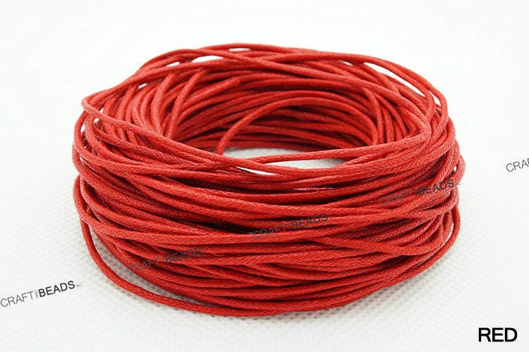 1.5MM Waxed Polished Cotton Braided Cord Macrame Beading Artisan String ...