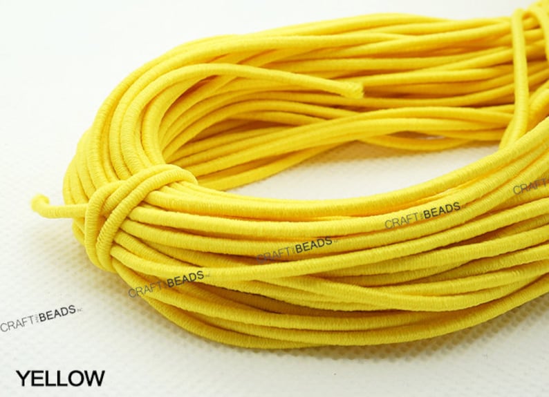 2MM Nylon Coated Round Elastic Cord Stretch Stretchable | Etsy