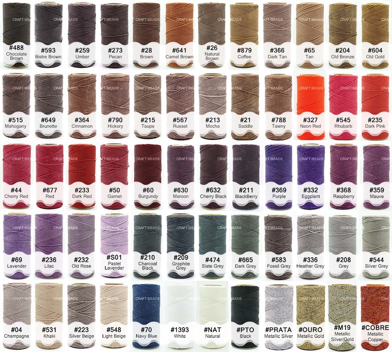 126 Colors Linhasita 1MM Waxed Polyester Cord Macrame Knotting - Etsy