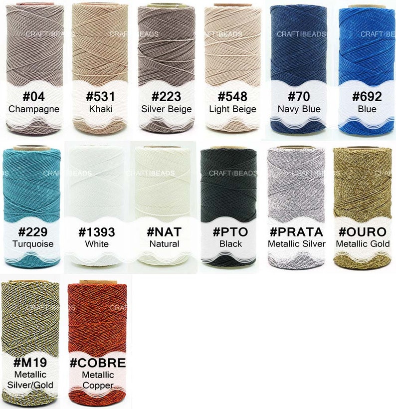 126 Colors Linhasita 1MM Waxed Polyester Cord Macrame Knotting - Etsy