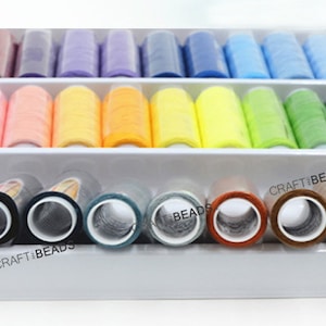 39pcs Assorted Mix Colors Sewing Quilting Thread Polyester Metallic All ...