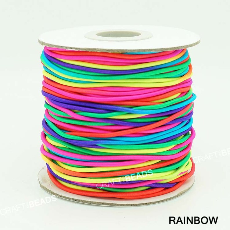 1MM 1.2MM 1.5MM 2MM 3MM Nylon Coated Round Elastic Cord - Etsy