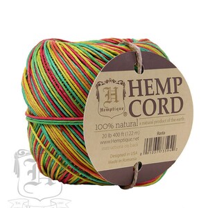 1MM Polished Hemp Twine Ball Hemptique Cord Solid Variegated Macrame ...