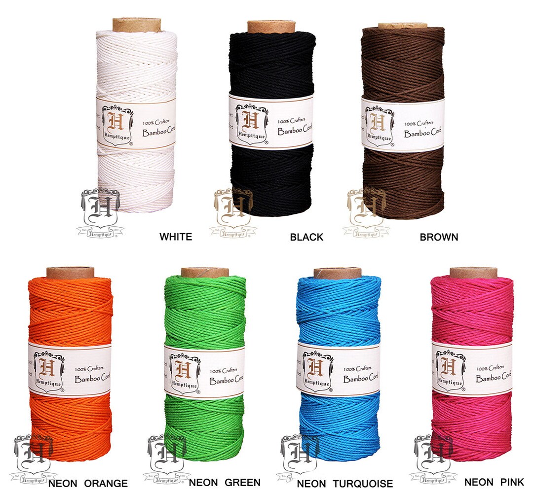 1MM Polished Bamboo Twine Hemptique Cord Macrame Eco Artisan String ...