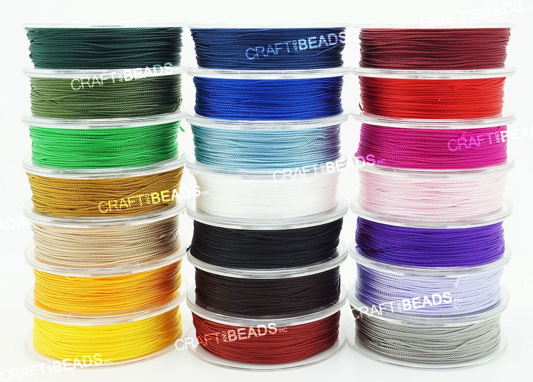 0.3MM 0.45MM - 100% Nylon Twisted Cord Thread Micro Macrame Beading ...